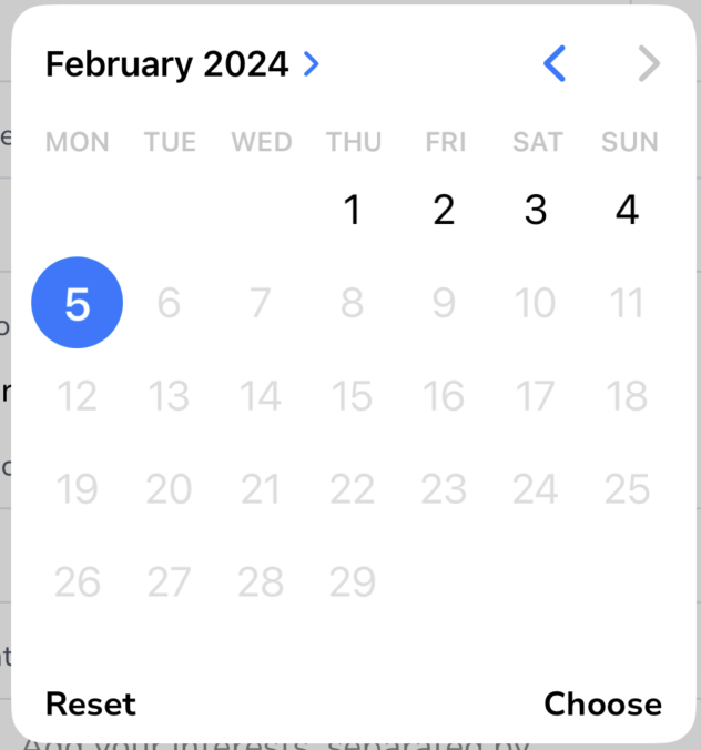 Disable Future Date Selection For Datepicker In Swiftui 6872